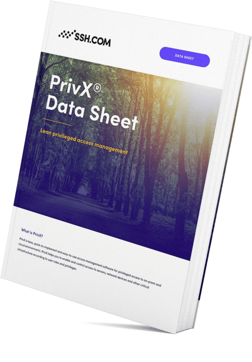 Privileged Access Management Software Datasheet - PrivX | SSH