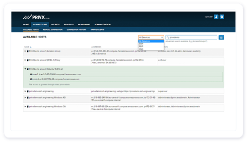 Privileged Access Management Specifications - PrivX | SSH